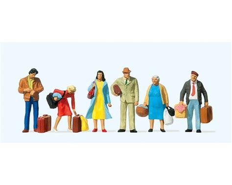 Preiser 10114 Ho Waiting Passengers 6 Pcs