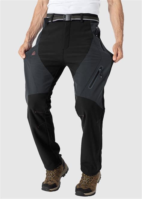 Mens Insulated Water Resistant Warm Fleece Lined Ski Pants Tbmpoy