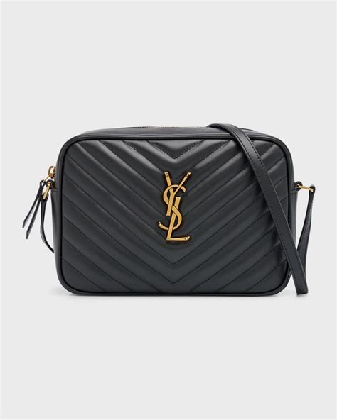 Saint Laurent Lou Medium YSL Camera Bag With Pocket In Quilted Leather
