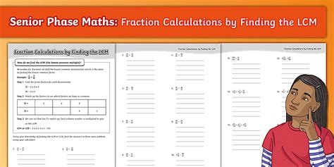 Fraction Calculations By Finding The Lcm Activity Sheet