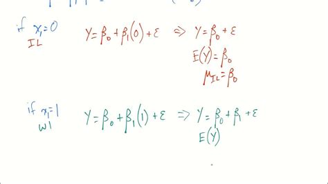 Performing T Test With Regression Using Binary Explanatory Variable Youtube