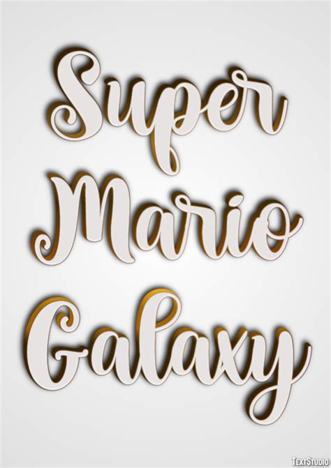Super Mario Galaxy Text Effect And Logo Design Videogame