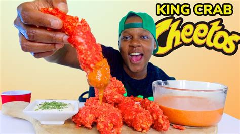 Hot Cheetos Fried King Crab Stretchy Cheese Youtube