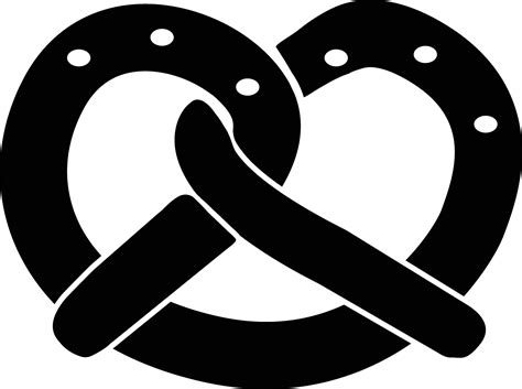 Pretzel Icon Brezel Sign Salty Pretzel Symbol Flat Style 35598435
