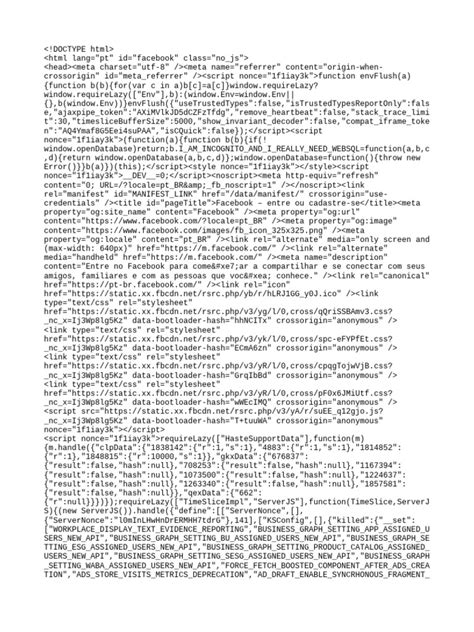 Facebook Html Pdf