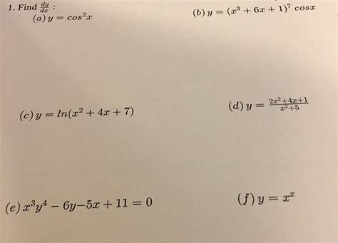 Solved Find Dy Dx Y Cos X Y X X Cos X Y Chegg