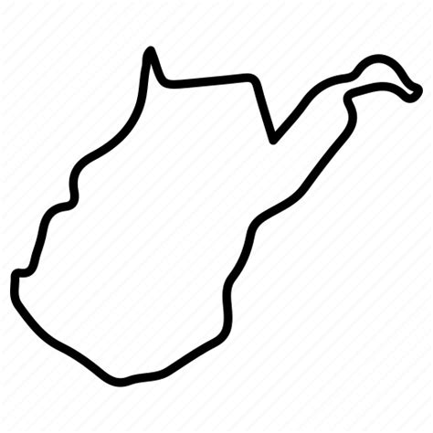 West Virginia Map State Geography Usa Us Icon Download On Iconfinder