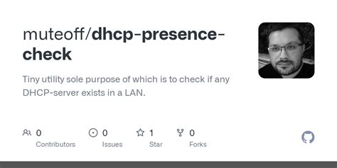 github muteoff dhcp presence check tiny utility sole purpose of