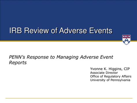 Ppt Irb Review Of Adverse Events Powerpoint Presentation Free