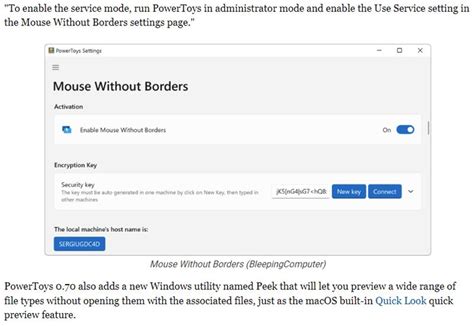 Bleepingcomputer New Microsoft Powertoy Lets You Control 4 Pcs With One Mouse Keyboard Arfy