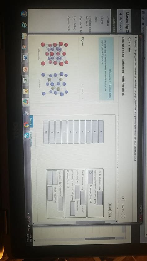 Solved Show That The Ratio Of Cations To Anions In The Un