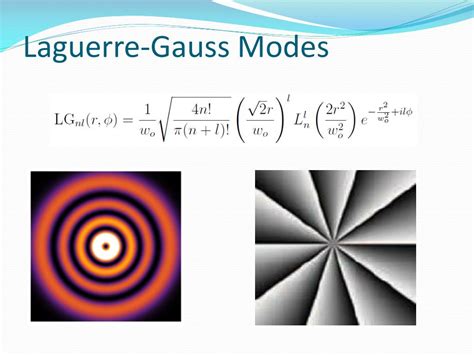 Ppt The Forgotten Quantum Number The Radial Modes Of Laguerre Gauss Beams Powerpoint