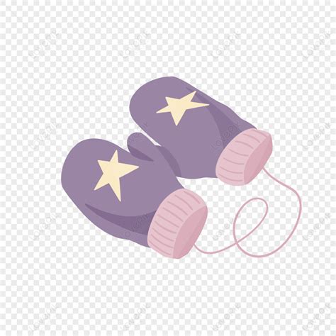 紫色可愛手套剪貼畫禦寒保暖psd圖案素材免費下載，可愛卡通圖片，尺寸1200 × 1200px Lovepik