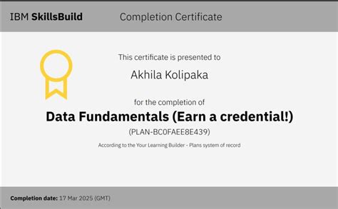 Ibm Skillsbuild Datafundamentals Lifelonglearning Dataanalytics