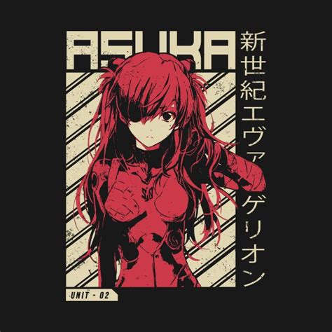 Evangelion Asuka Poster Anime Shirt By Mzethner Neon Genesis