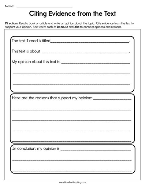 Citing Textual Evidence Multiple Choice Worksheets