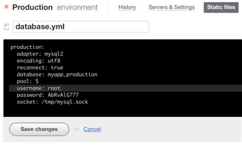 store and deploy configuration files through deploybot