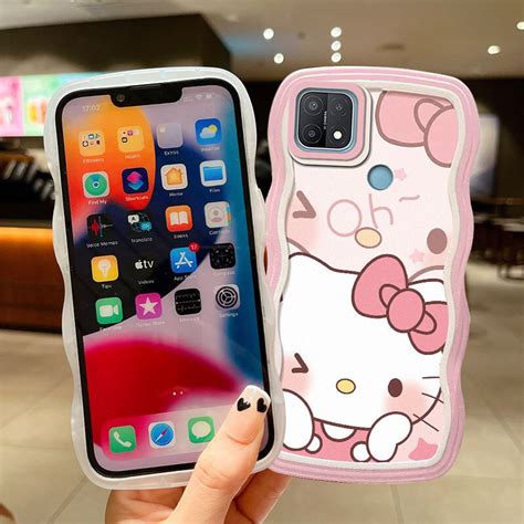 Jiefie ขอบคลื่นน่ารักเคสโทรศัพท์สำหรับ Oppo A15 A15s A16 A16k A17 A17k