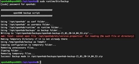 Oh3 Issue With Backup Restore Installation Openhab Community