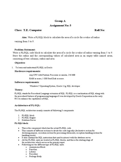 Assignment No 5 Pdf Computers