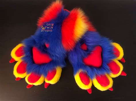Fursuit Circus Themed Handpaws Furry Puffy Paws Read Description
