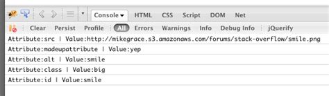 Javascript Output All Set Attributes Of An Element Stack Overflow
