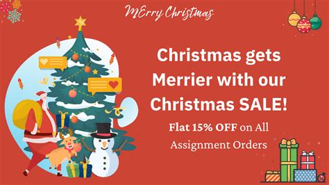 Merry Christmas With Our Christmas Sale On All Assignments