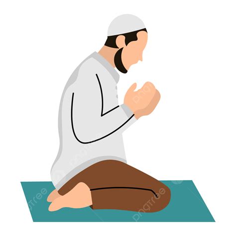 رجل مسلم يصلي على السجادة مسلم رجل يدعو Png والمتجهات للتحميل مجانا