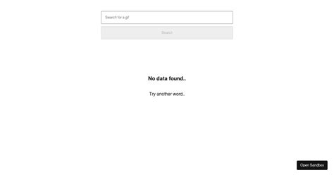 Giphy Pedia Codesandbox