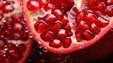 Fruit Pomegranate Detailed Shot Revealing The Texture Of A Backgrounds