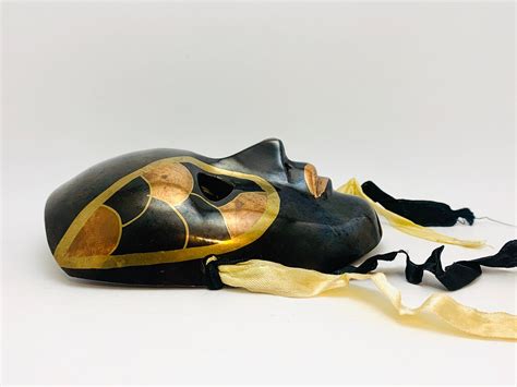 Vintage Solid Brass Mask Etsy Uk