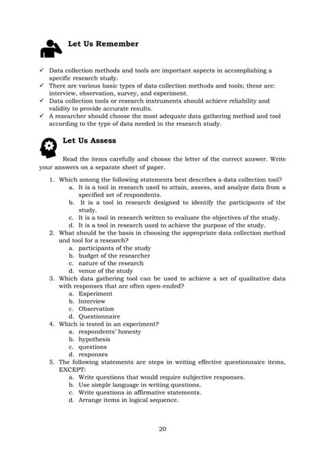 Eapp Quarter2 Module4 Data Collection Methods And Tools For Research Pdf