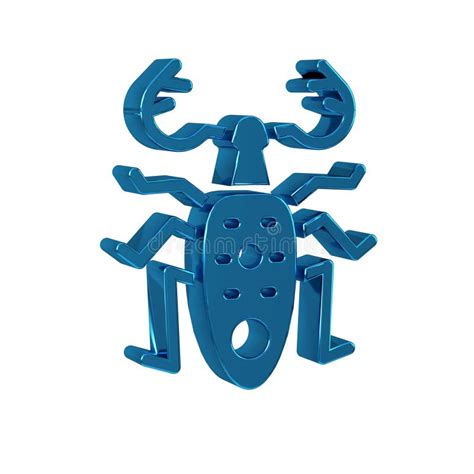 Icono De Ciervo De Escarabajo Azul Aislado En Fondo Transparente