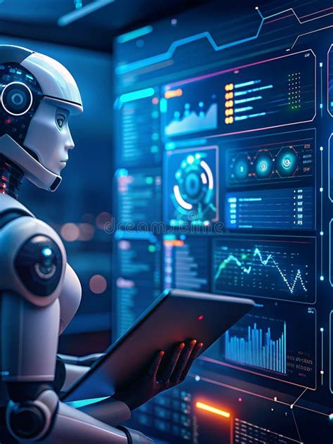 Realistic Rendering Of A Female Robot With A Futuristic Design