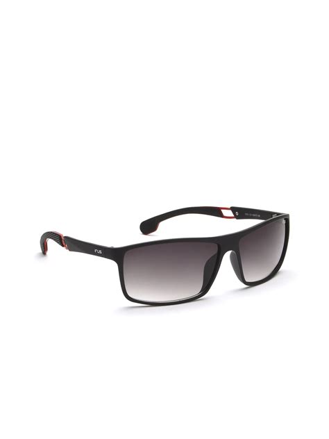 Buy Irus By Idee Unisex Grey Lens And Black Rectangle Sunglasses With Uv