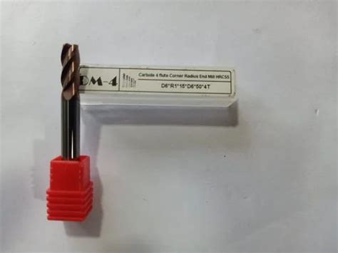 Dm Carbide Endmill Corner Radius Hrc D R D T At Rs Piece