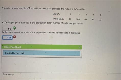 Solved A Simple Random Sample Of Months Of Sales Data Chegg