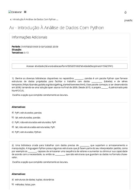 Av Introdução à Análise De Dados Com Python Estruturas E Técnicas