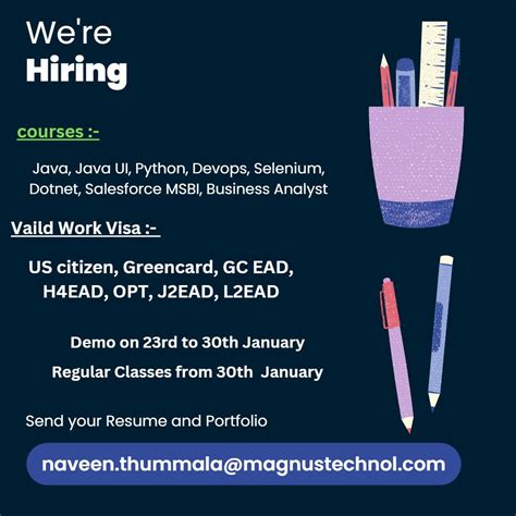 Naveen Thummala On Linkedin Hello All Greetings We Are Hiring For