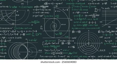 Seamless Circle Area Formula On Blackboard Stock Vector Royalty Free 2560604083 Shutterstock