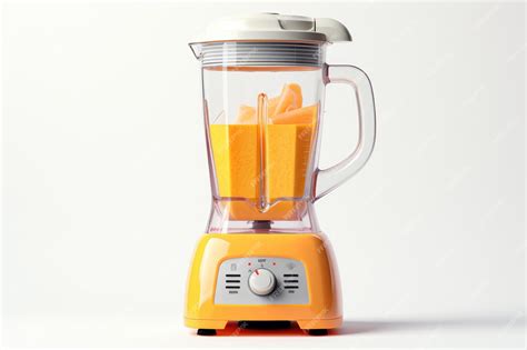 Premium Photo Blender Filled With Orange Juice On White Background On A Clear Png Or White