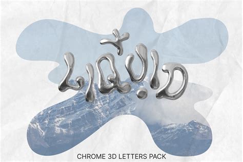 Liquid Chrome Iridescent 3d Type A Graphic By Larysazabrotskaya