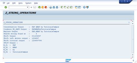 Sap Abap Strings Tutorialscampus
