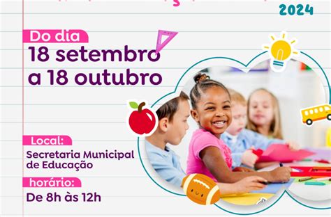 Cadastramento Escolar Para Educação Infantil 2024