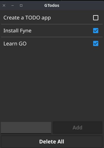 Creating A Todo App In Fyne An Go Dev Community