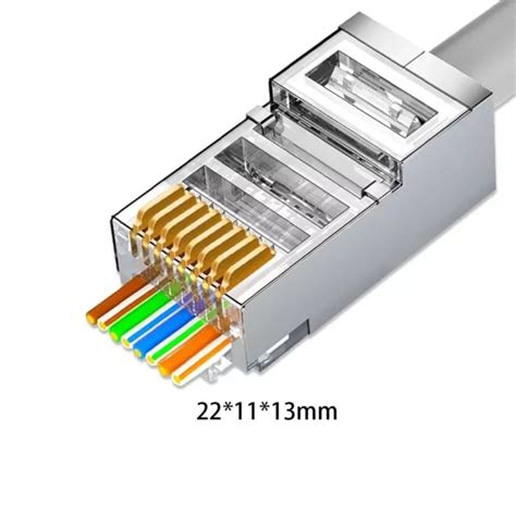 Network Connectors Network Cable Connector Rj45 Modular Plug Cat6 Pass