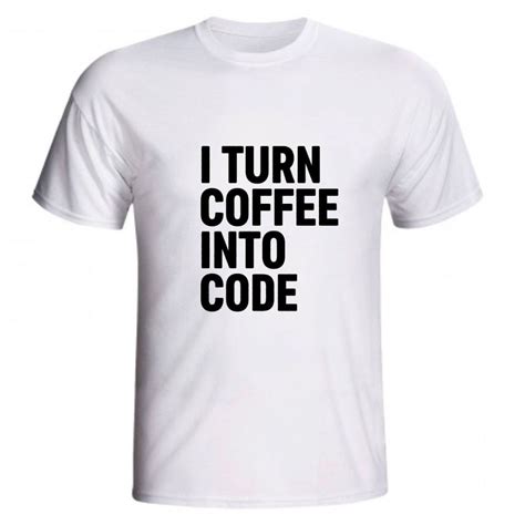 Camiseta I Turn Coffee Into Code Café Em Código Programação Submarino