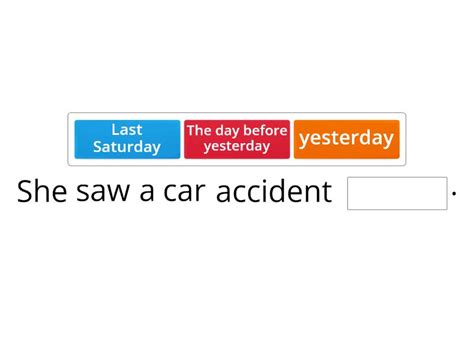 Reading Comprehension A Car Accident Missing Word