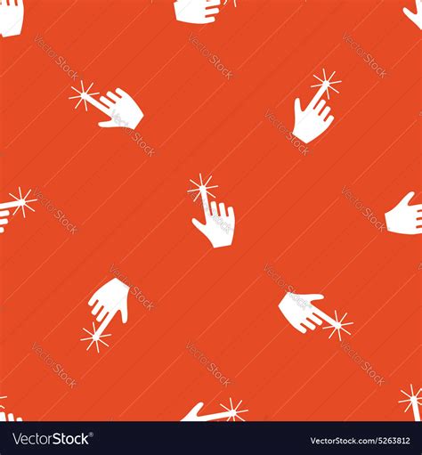 Orange Hand Cursor Pattern Royalty Free Vector Image