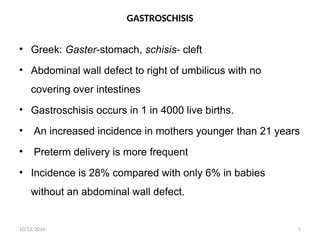Gastroschisis And Omphalocele Congenital Abdominal Wall Defects Pptx